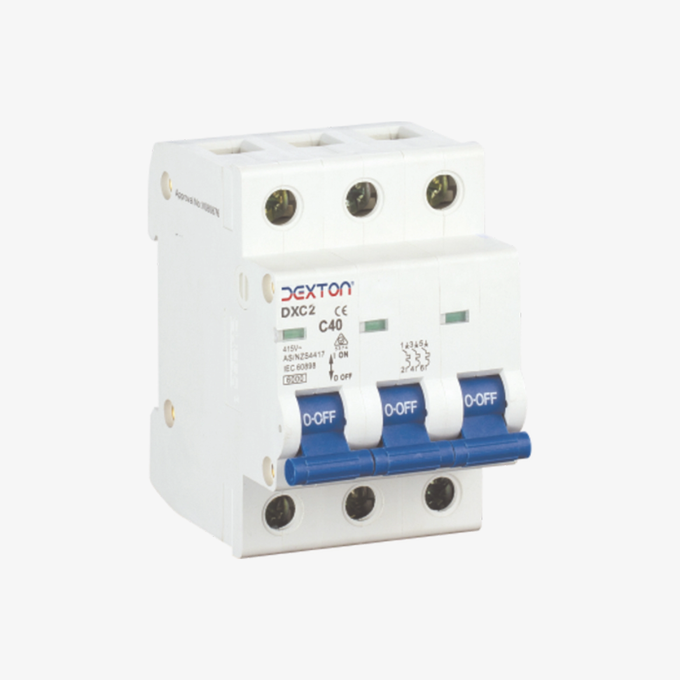 3 Pole MCB 6KA 40,50,63 Amps - Dexton