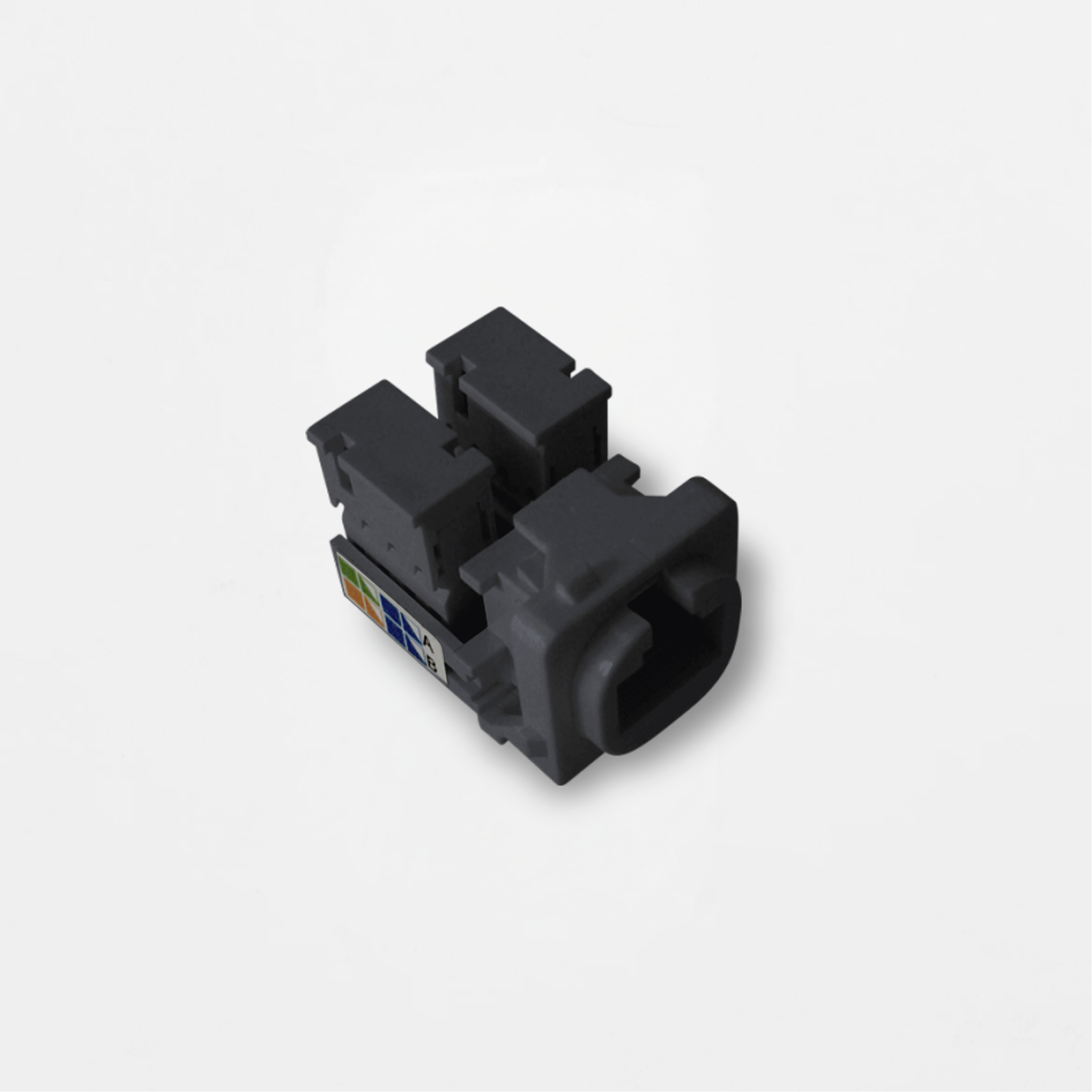 Data and telephone socket mech black - Dexton